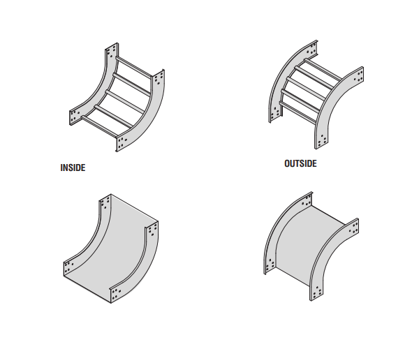 90° VERTICAL ELBOW : ㈜서한공업-제품소개- 케이블트레이-Ladder Type&Solid Bottom Type