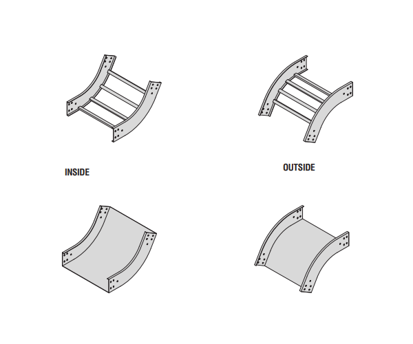 60° VERTICAL ELBOW : ㈜서한공업-제품소개- 케이블트레이-Ladder Type&Solid Bottom Type