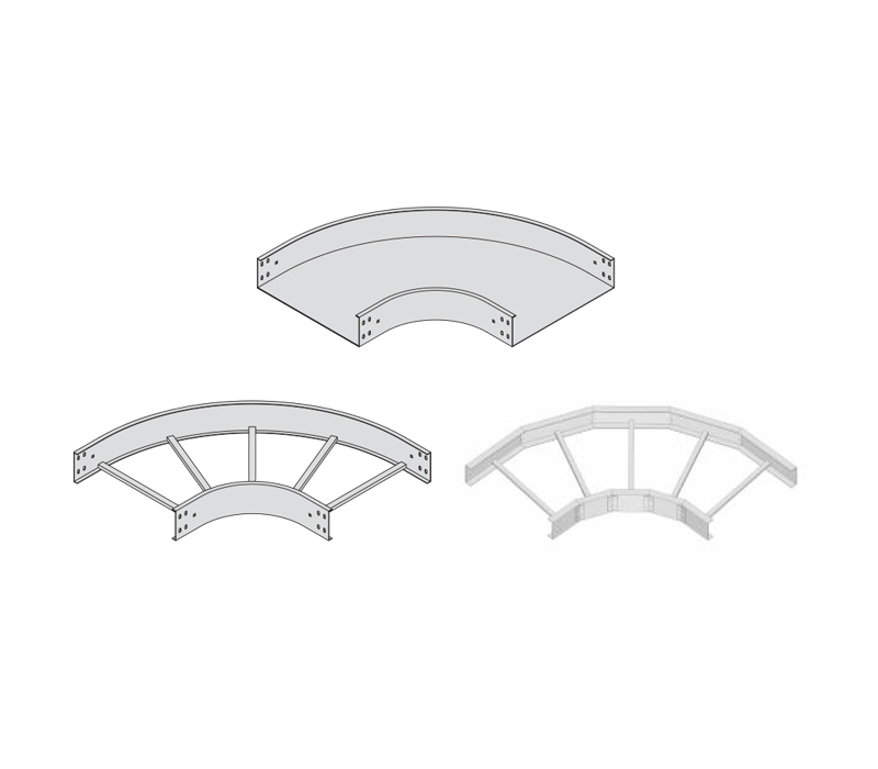 90° HORIZONTAL ELBOW : ㈜서한공업-제품소개- 케이블트레이-Ladder Type&Solid Bottom Type