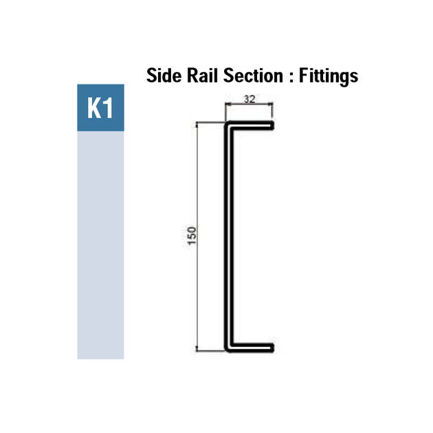 Clinching Ladder Type Section (Side Rail) - K1 : ㈜서한공업-제품소개- 케이블트레이 ...
