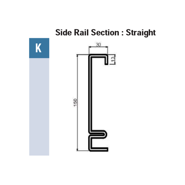 Clinching Ladder Type Section (Side Rail) - K : ㈜서한공업-제품소개- 케이블트레이-Ladder Type&Solid Bottom Type