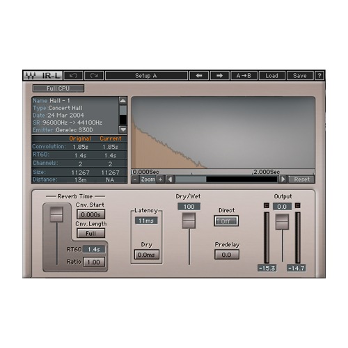 IR-L Convolution Reverb : BLS : Waves Creative Access
