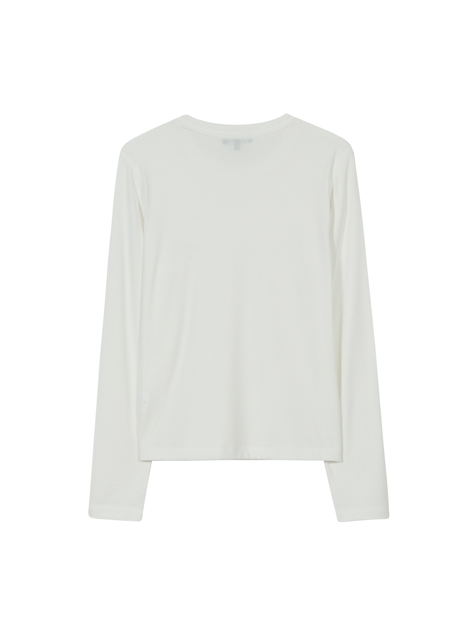 SILKY Long Sleeved T Shirt Cream White : MODIATTICO