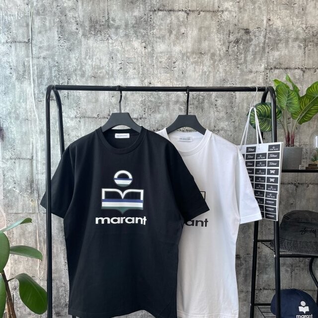 이자*마랑 3컬로고 라운드티 : 골드피치 - 눈이부신걸