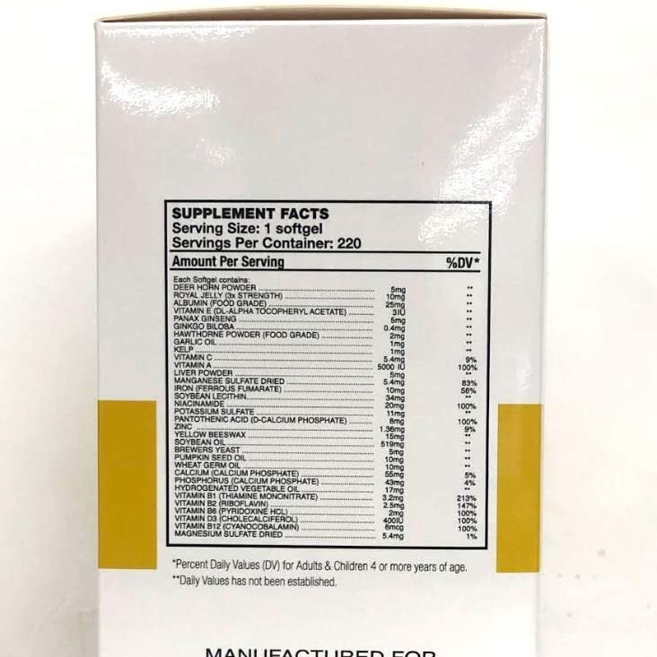 에버헬스, 녹용 알부민 33 - 220 소프트젤 / Everhealth Deer Horn Albumin 33 (220 Soft ...