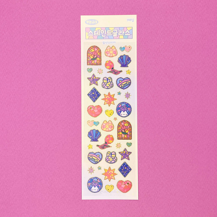 manta_box | Gold Stained glass sticker : Lovticker