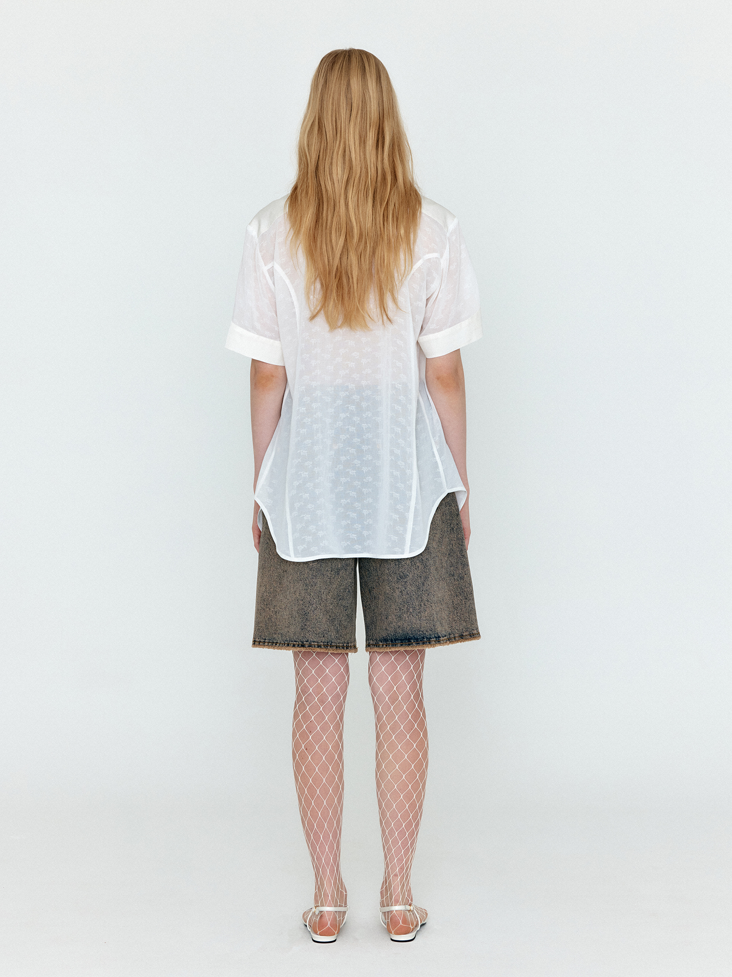 WINDA Western Bib-front Half Sleeve Shirt - Ivory : EENK