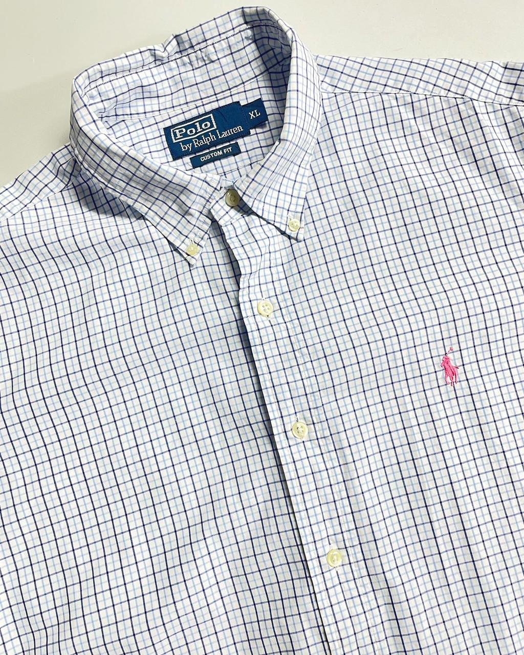 Polo Ralph Lauren 'Custom Fit' Check Half-Shirt (105) : Share the vibe