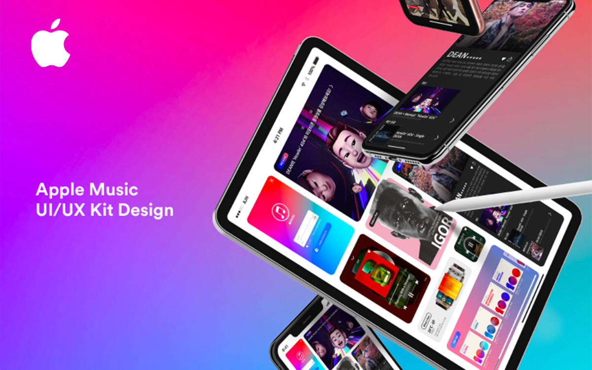 [Concept] Apple Music UI UX kit 디자인 : JJ studio 더블제이스튜디오