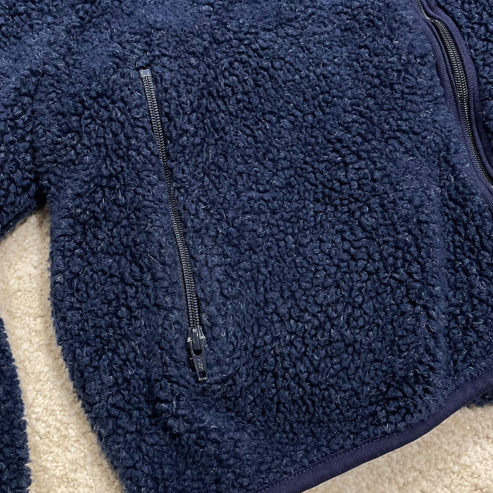 (BFD 078) 90's Woolrich Deep Pile Fleece XL (Navy) : BROWN FRONT DOOR