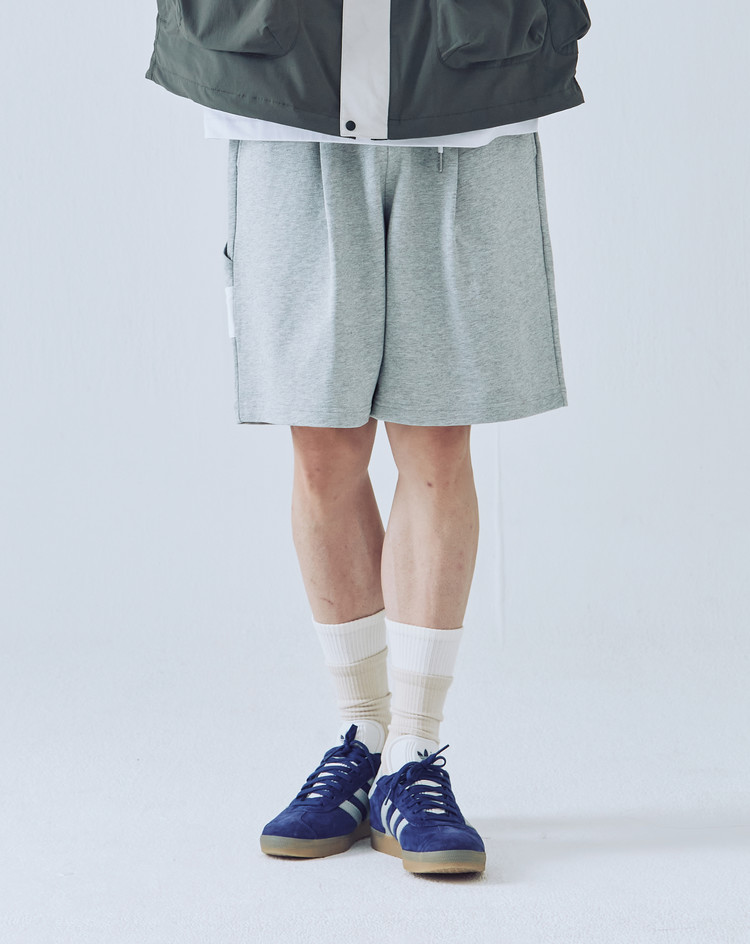 [Symbol] 원턱 스웨트 하프 쇼츠 (2color) : PS1103