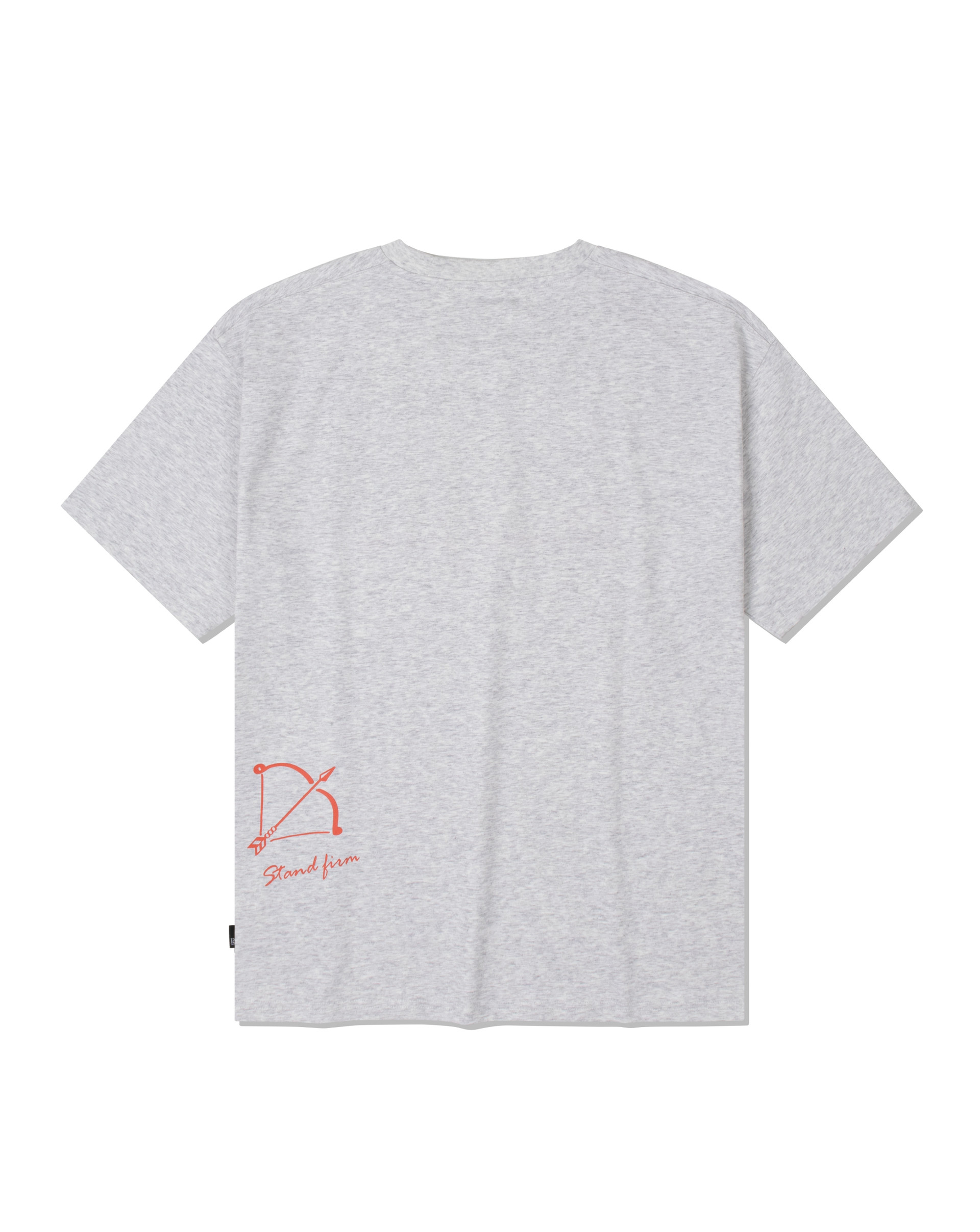 [Luke21:19] 멜란지 라운드 하프 티셔츠(Gray) : PS1103