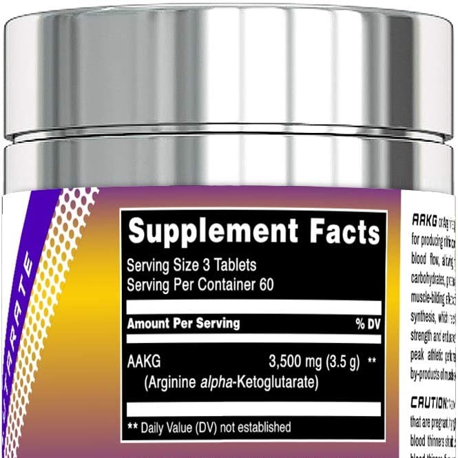 어메이징 머슬, AAKG (아르기닌 알파-케토글루타레이트) 3500 mg - 180정 / Amazing Muscle AAKG ...