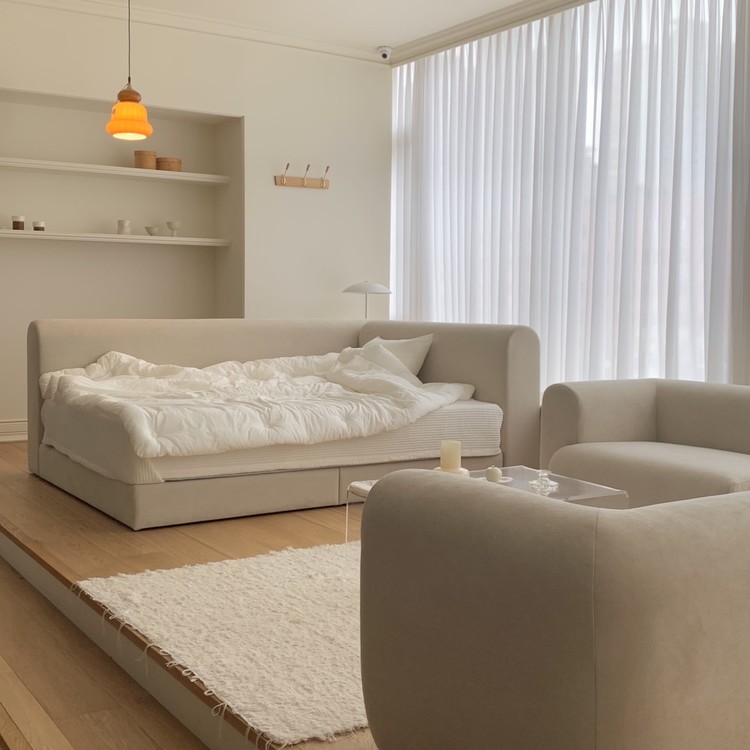 (1차 마감) D1 module bed_beige 모듈 침대 프레임 : De Elisa