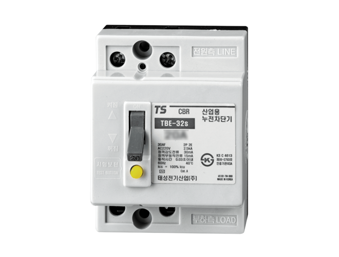 TBE-32S 15A, 20A, 30A, TSE-32ah, 분전반용 누전차단기, Mini ELCB, 태성전기, 태성차단기, 태성 ...