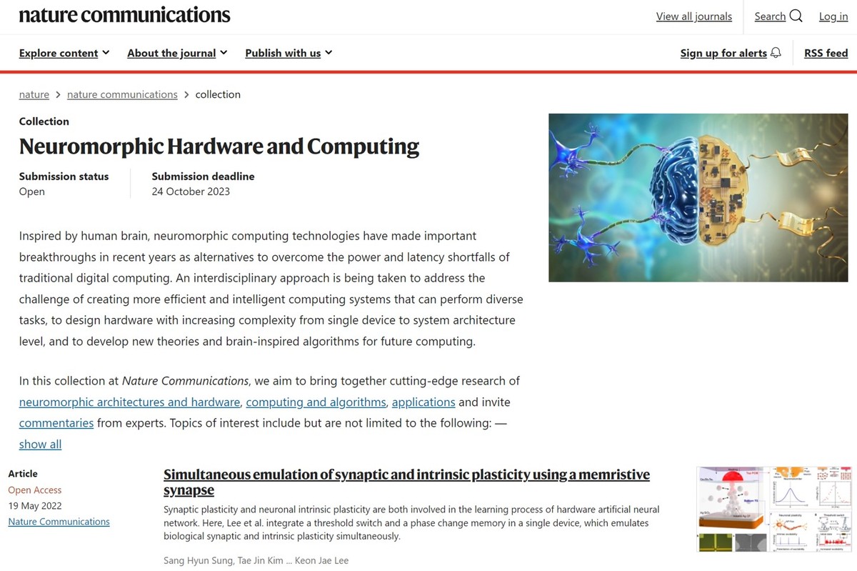 Editor's collection of neuromorphic computing by Nature Communications ...