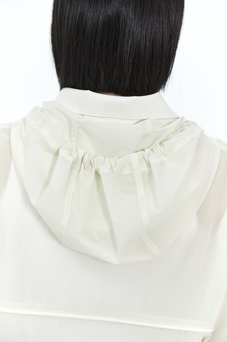 Women washable rain crop jacket (cloud white) : 더 아이덴티티 프로젝트 LAB