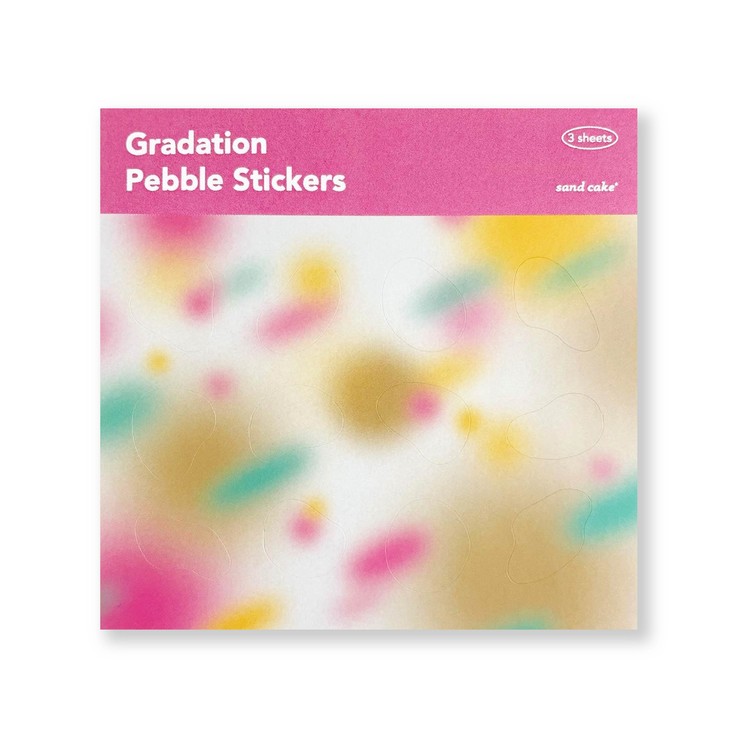[샌드케이크] 그라데이션 페블 스티커 Gradation Pebble Stickers : 단길