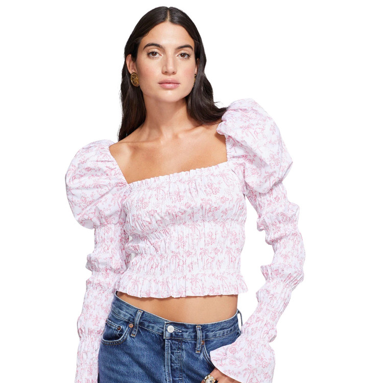 Deliah puff shoulder top : 라라트리