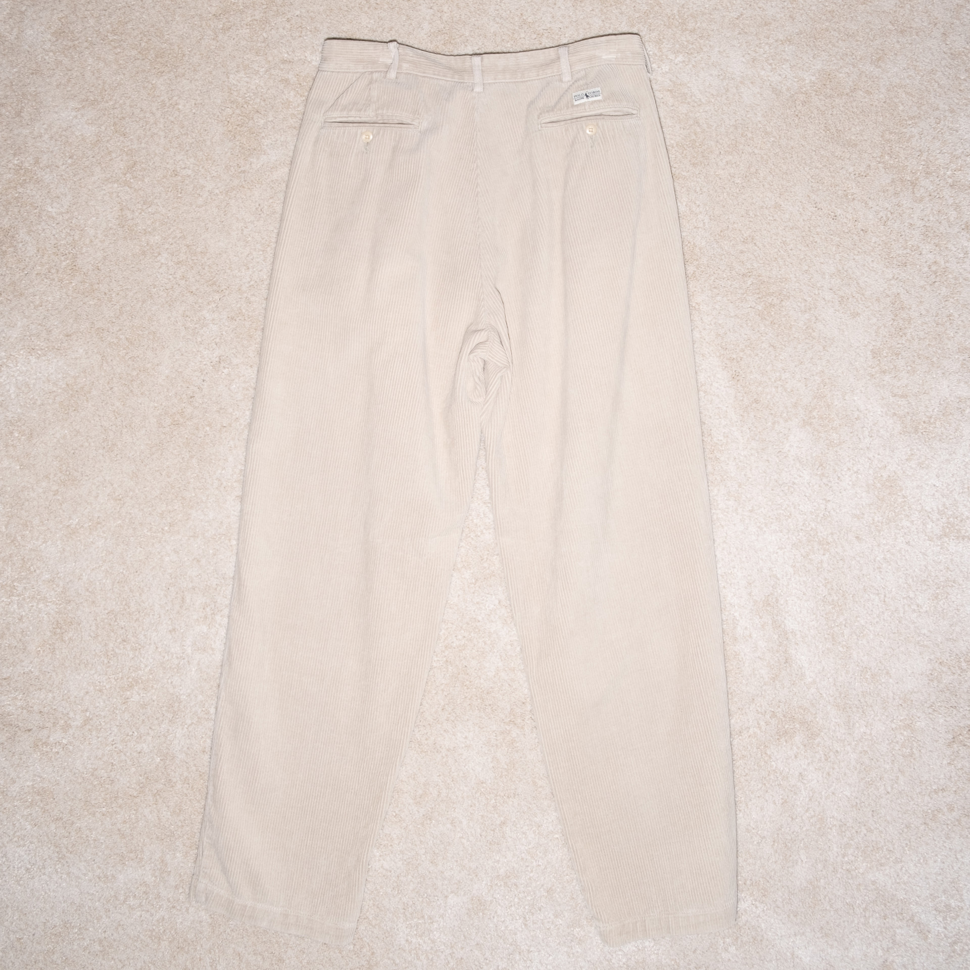 (BFD045) Polo Ralph Lauren Corduroy Andrew Pants Ivory : BROWN FRONT DOOR