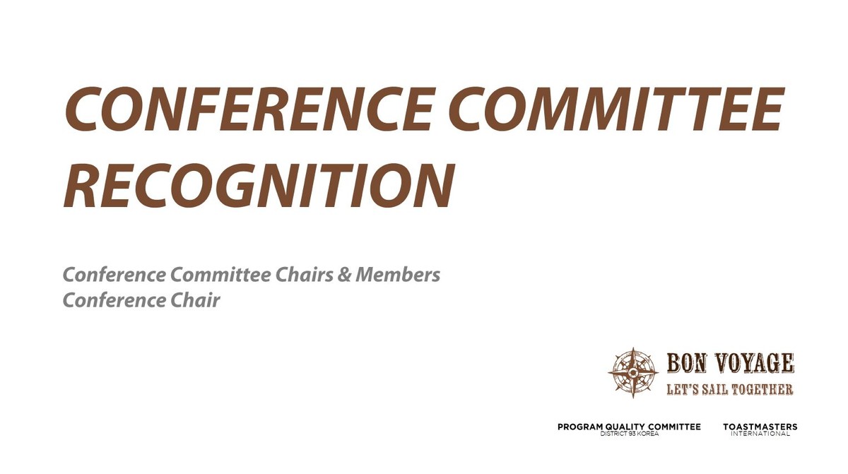 District Awards & RecognitionⅣ- Conference Committee / 2023 Conference ...