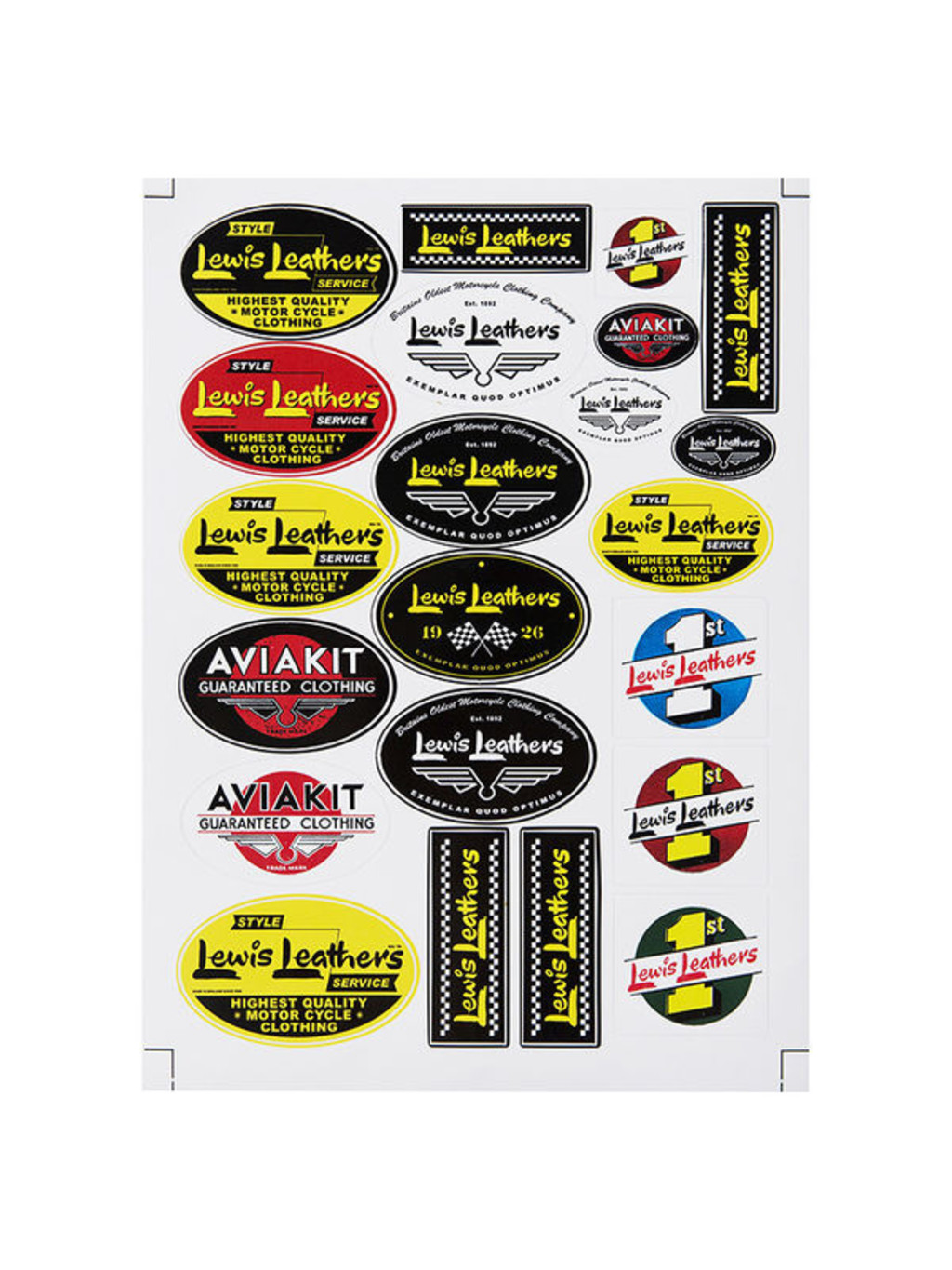 Lewis Leathers Sticker Sheet : HIDE/AND/RIDE