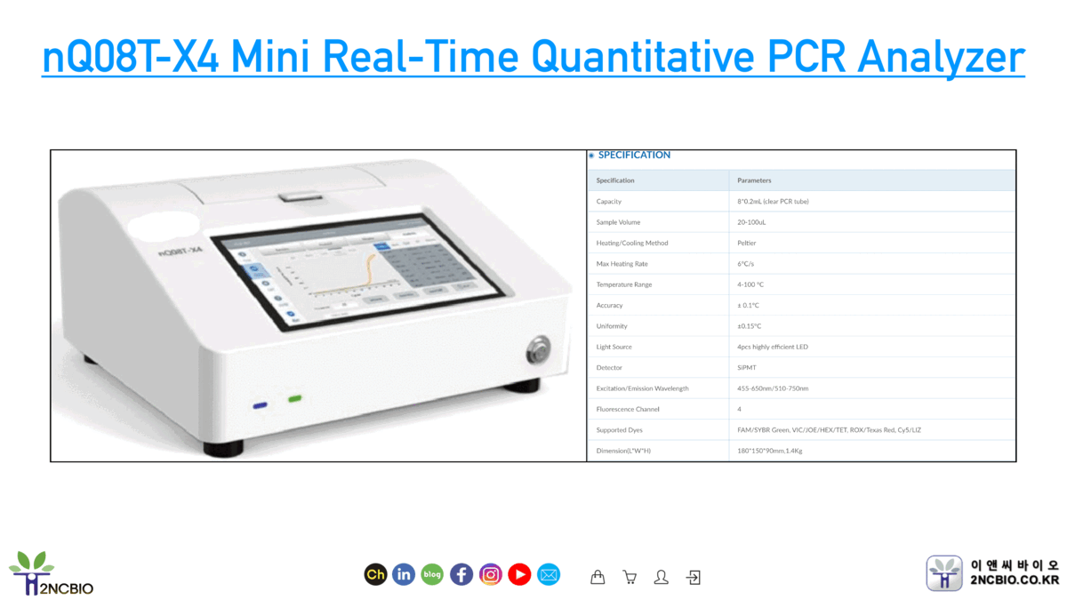 nQ08T-X4 Mini Real-Time Quantitative PCR Analyzer : Recomninase ...