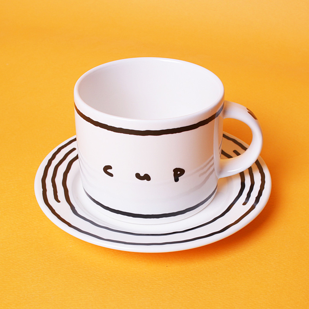 CUP + PLATE SET : 왈왈스튜디오