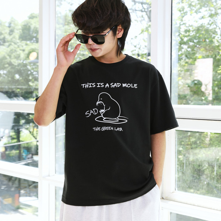 더그린랩_SAD MOLE SHORT SLEEVE_BLACK : The GREEN Lab | 더그린랩