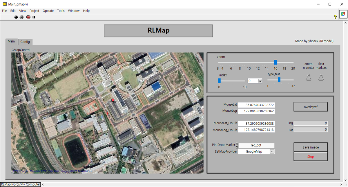 RLmap - LabVIEW Gmap toolkit : 소프트웨어