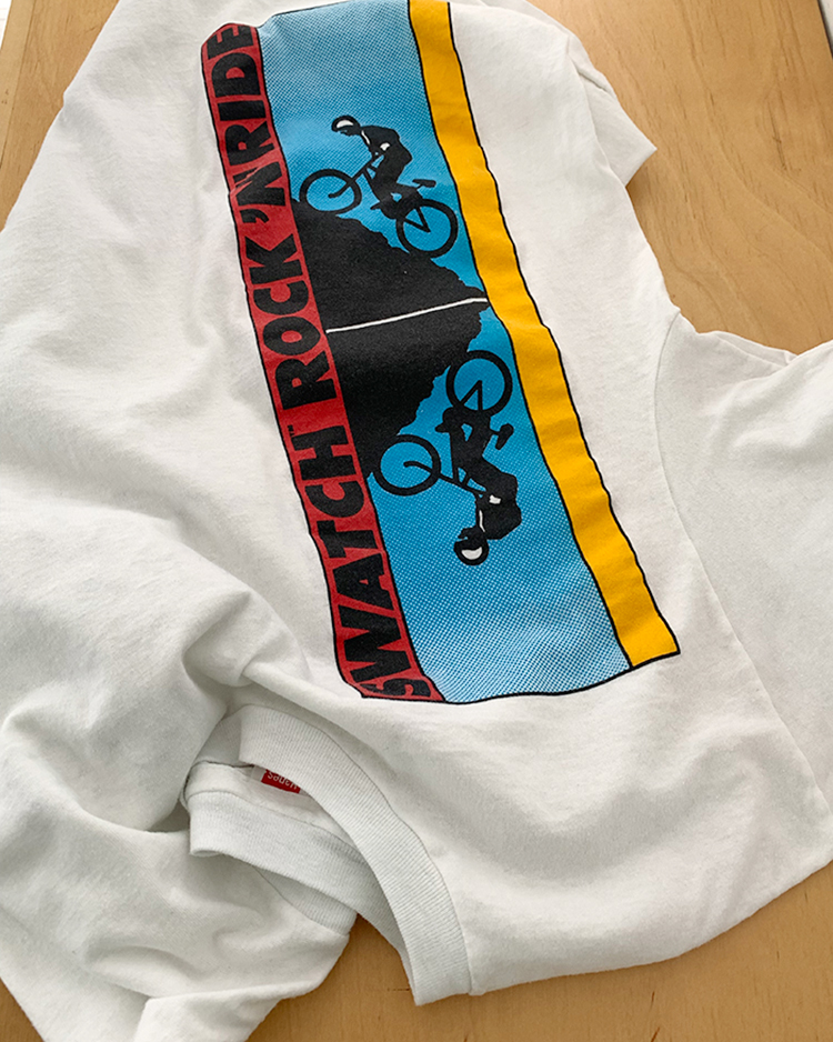 (Deadstock) 80's "SWAT CH ROCK" USA 50/50 T-shirt : lilisun