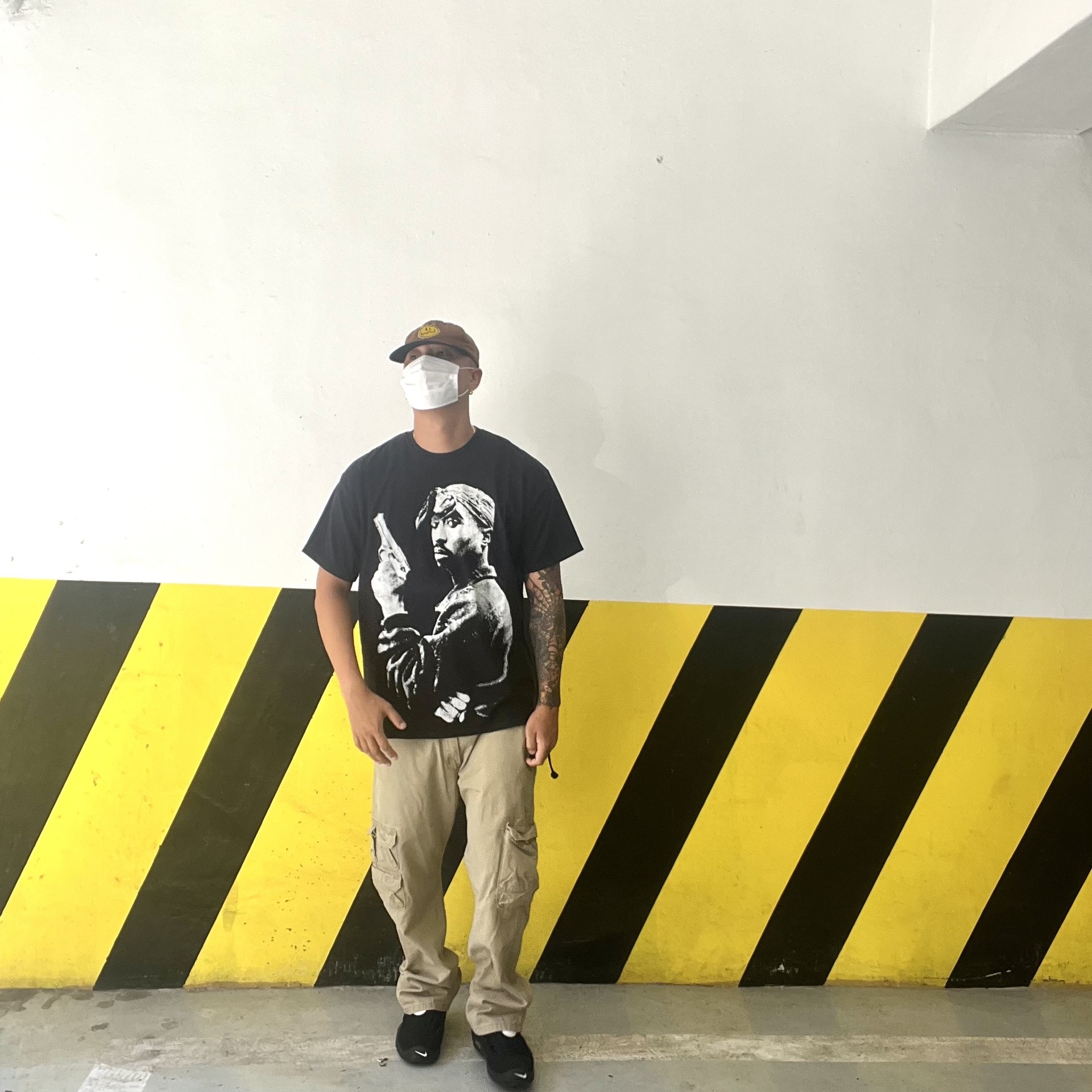 01 tupac monotone portrait print fade tee : soberseoul