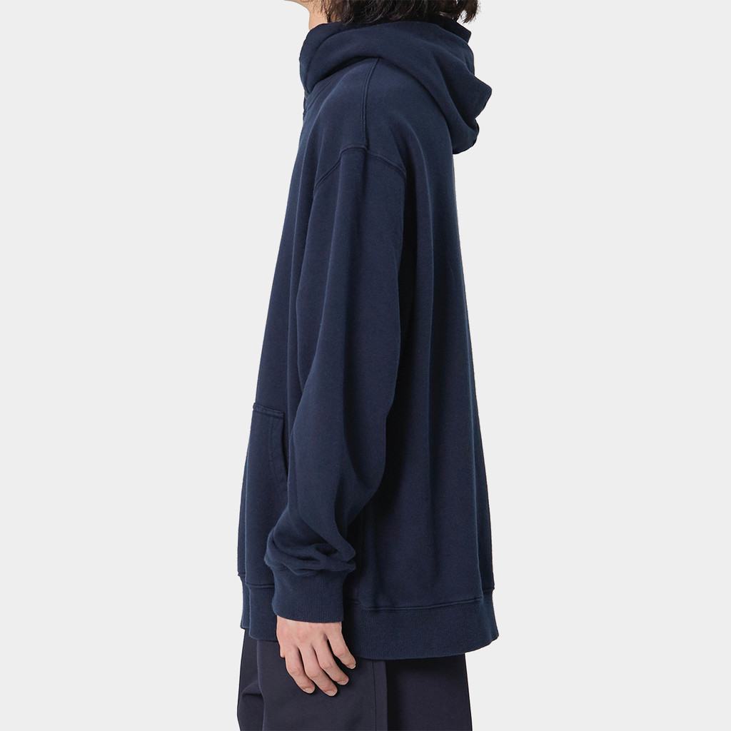[sold out] snap button hoodie (navy) : homly