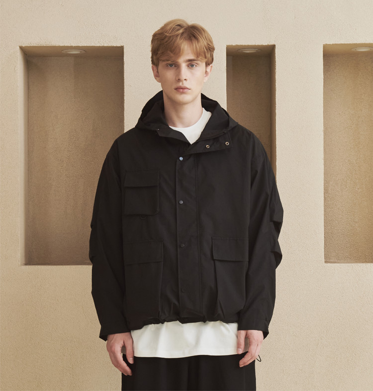 ZIP-UP STRING JUMPER / BLACK : TETE | 테테