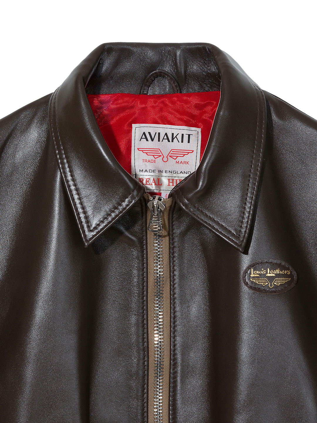 60 Corsair Jacket / Regular Fit / Red Satin / Brown : HIDE/AND/RIDE