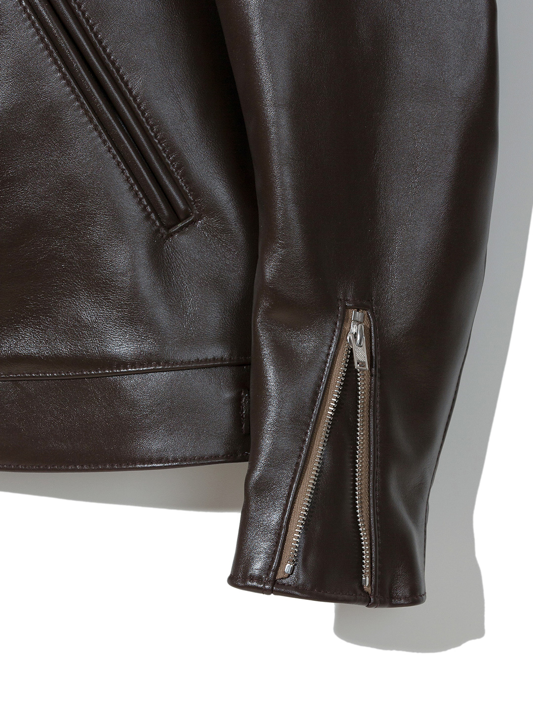 60 Corsair Jacket / Regular Fit / Red Satin / Brown : HIDE/AND/RIDE