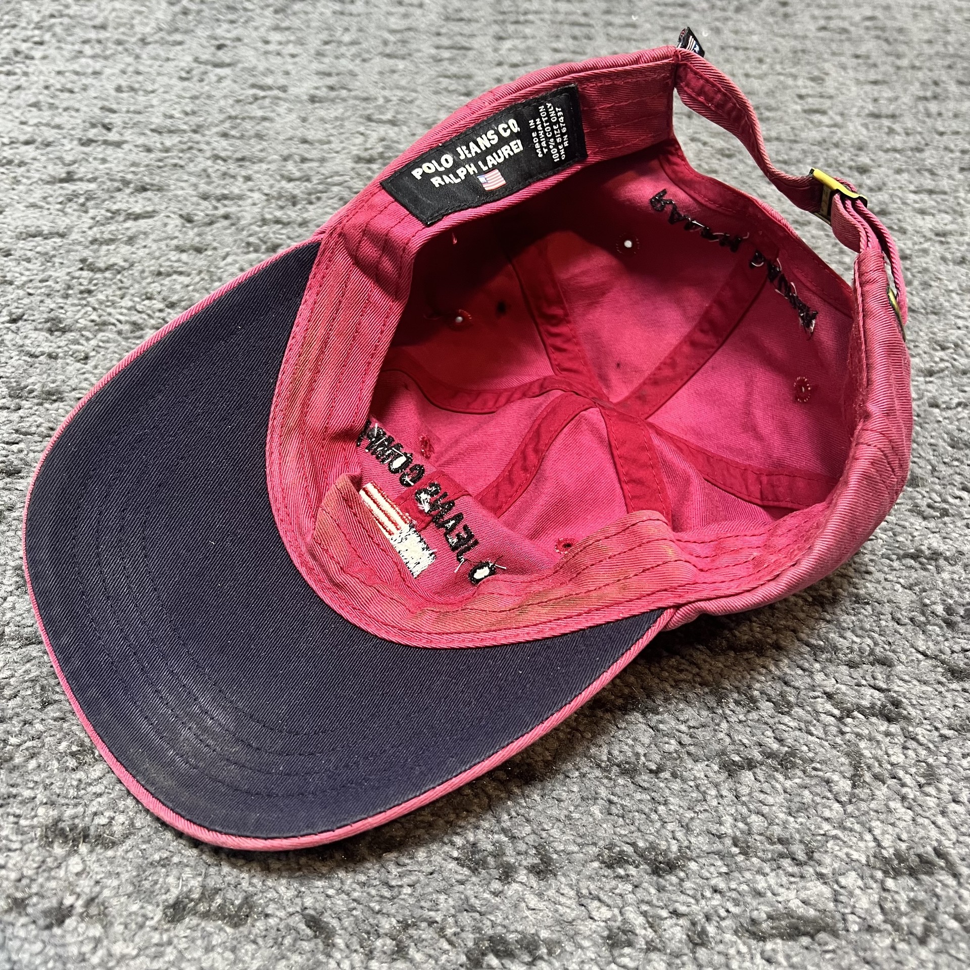 vintage polo jeans co spell out fade cap : soberseoul