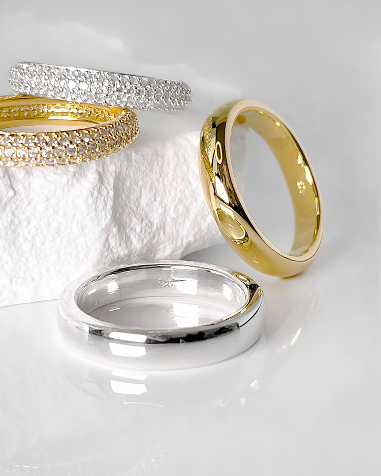 [925 Silver] 세렌느 베이직 반지_2color (18K도금) : 무드웨이브ㅣmoodwave