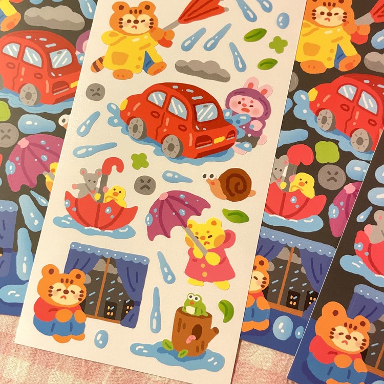 쿠킹쿠키 | 비오는 날은 싫어요 씰스티커 : 잠시다락