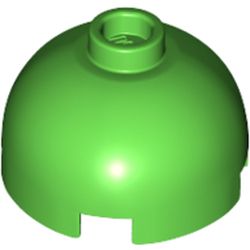 레고부품 Bright Green Brick, Round 2 x 2 Dome Top with Bottom Axle Holder ...