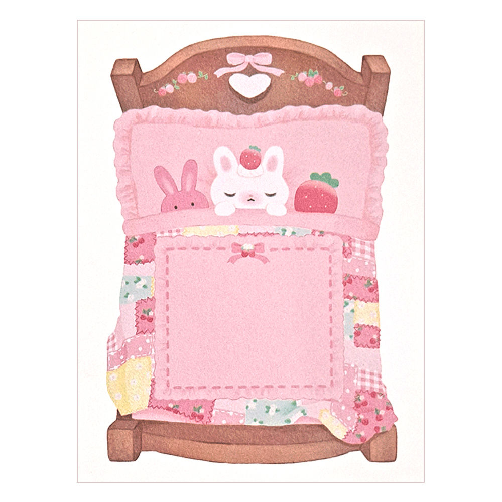 [딸기의 마음] 딸기 침대 메모지 : paperuler