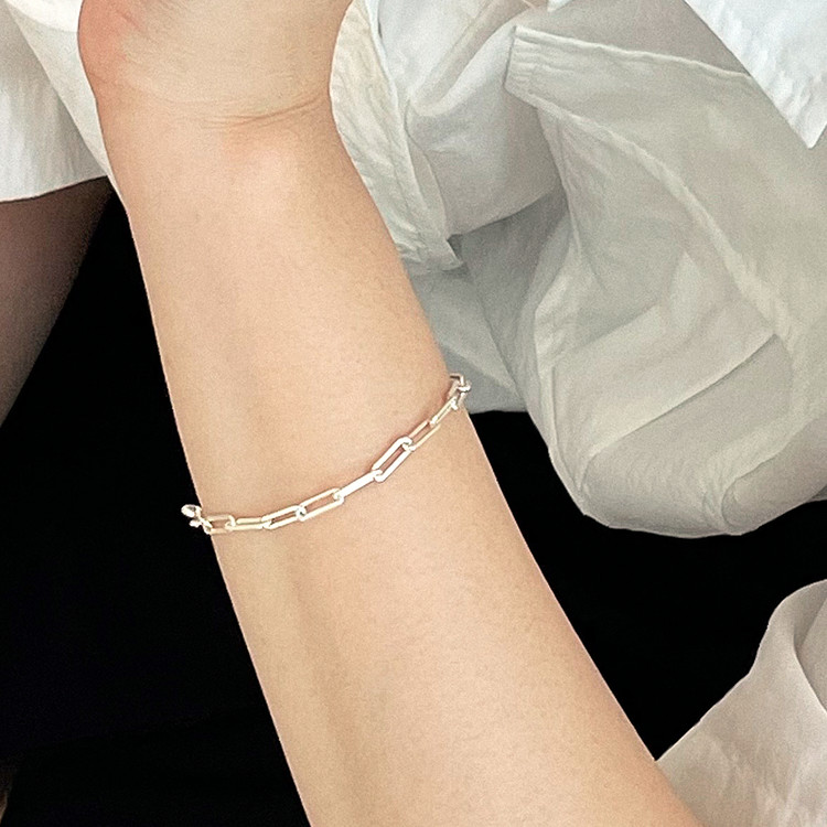 Silver925 Rectangle Chain Bracelet : ctwins(씨트윈스)