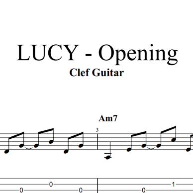 루시 (LUCY) - Opening [타브] : Clef Guitar 타브 악보