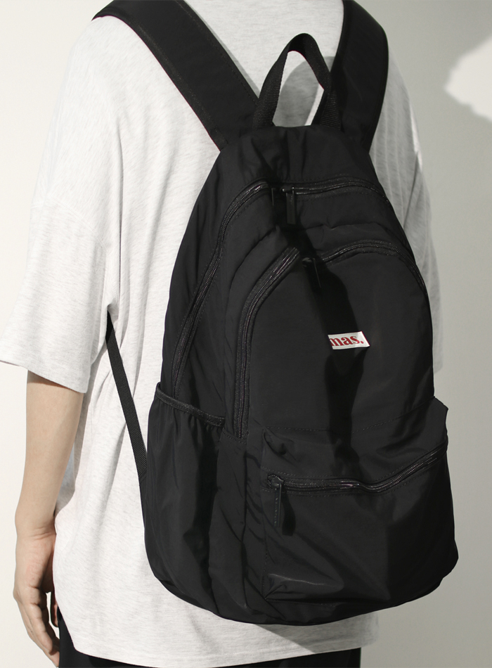 Layered backpack _ black : Masmarulez [마스마룰즈]