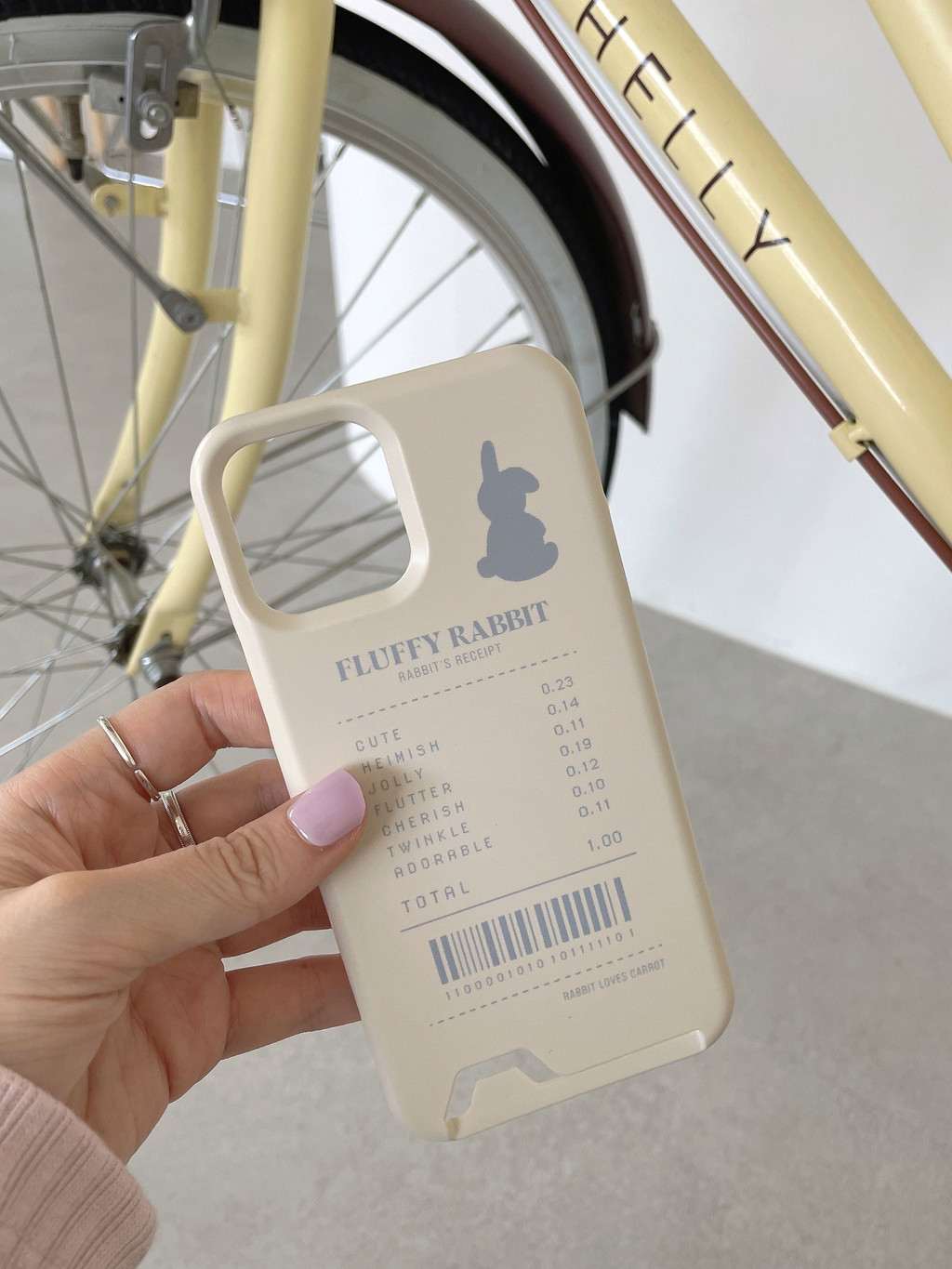[폰케이스] RABBIT's RECEIPT CARD PHONE CASE (BUTTER) : 르세임디 LE SAMEDI