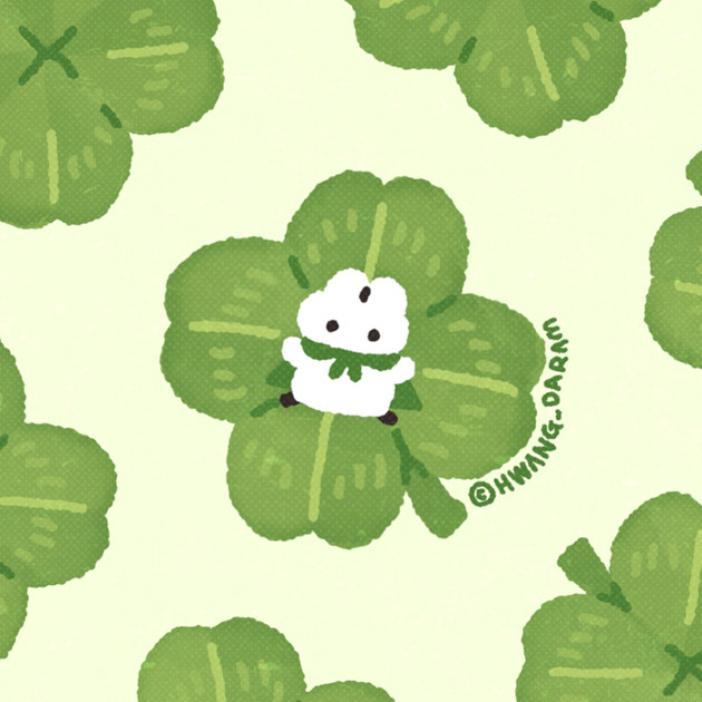배경화면 공유 | 행운가득 클로버와 쮸 : hwang_daram | 황다람