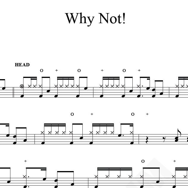 Michel Camilo - Why Not! / 드럼악보 (PDF 다운로드) : COPYDRUM