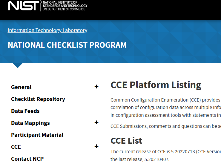 Common Configuration Enumeration (CCE) Vulnerabilities Inspection ...