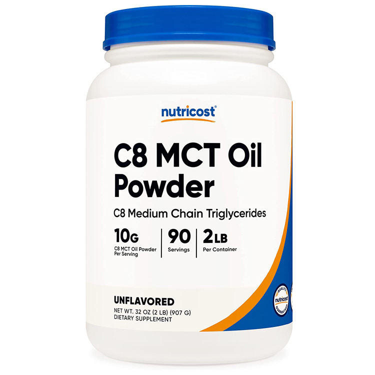 뉴트리코스트 C8 MCT 오일 파우더 10g 케토 다이어트 - 907g / Nutricost C8 MCT Oil Powder 2LBS (32oz) - 95% C8 MCT ...