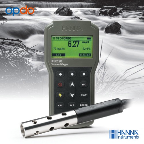 HANNA HI 98195 휴대용 광학식 용존 산소 측정기